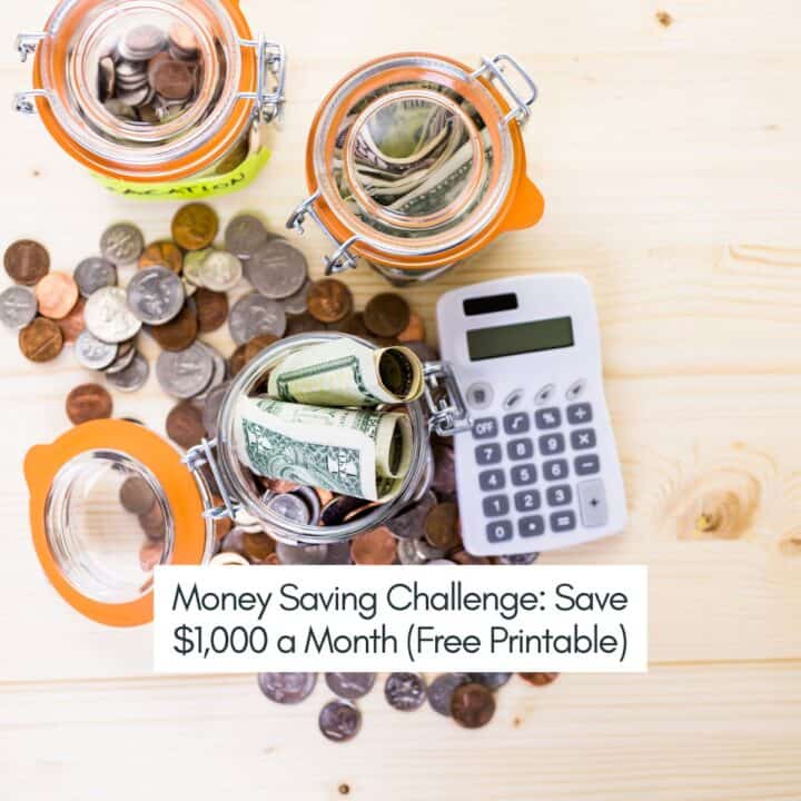 Money Saving Challenge: Save $1,000 in a Month (Free Printable) - This ...