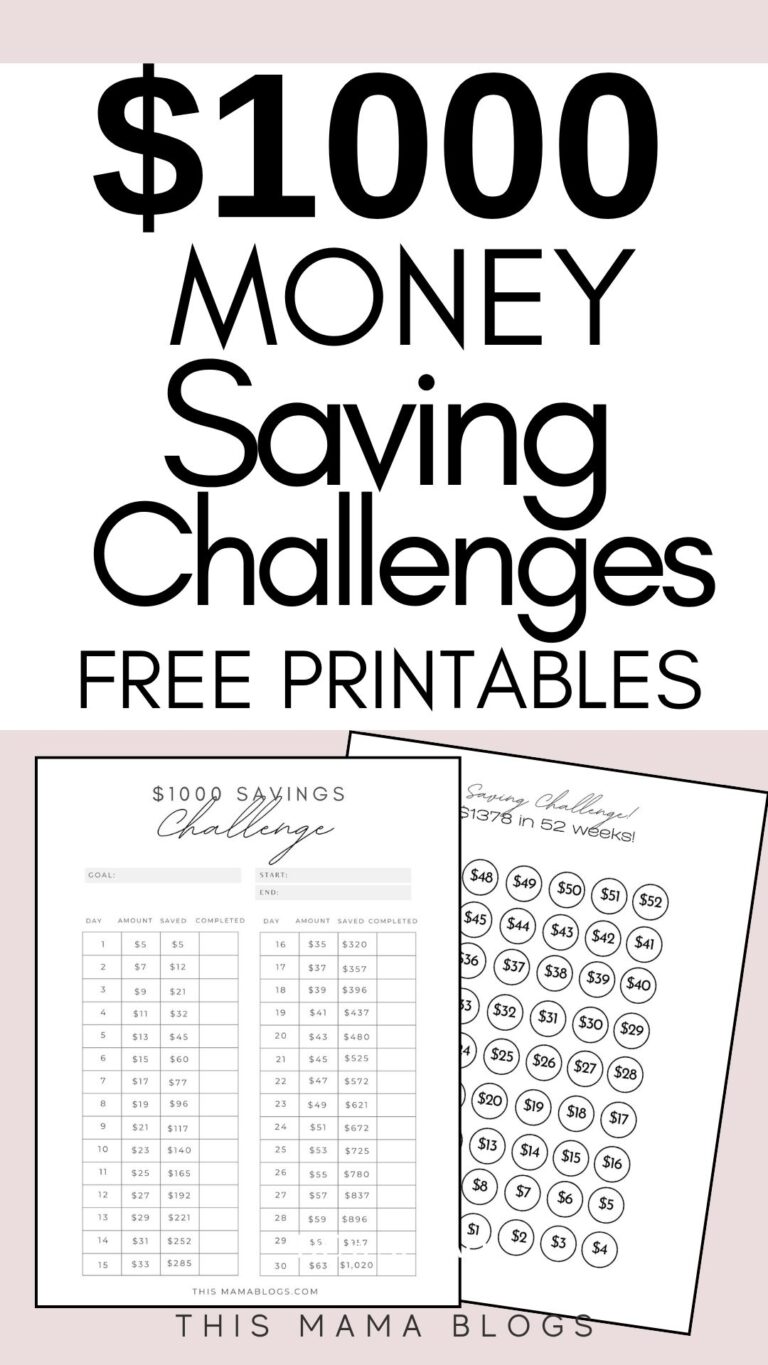 Save $1000 Challenges: 4 Fun Ways to Save Money - This Mama Blogs