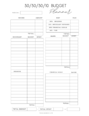 The 30-30-30-10 Budget: How It Works + Free Budget Printable - This ...